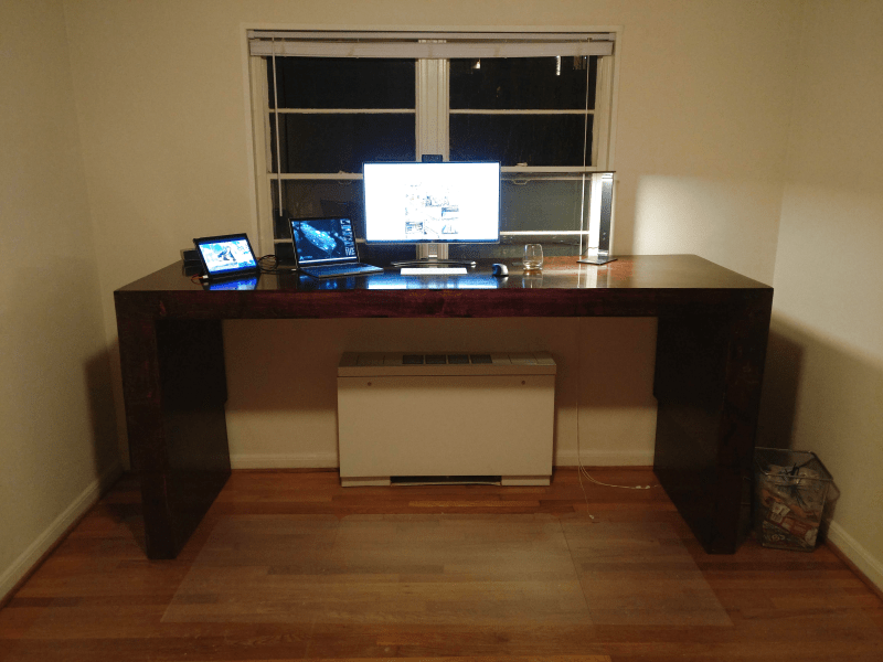 A Massive Adjustable Standing Desk From Scratch | Hackaday