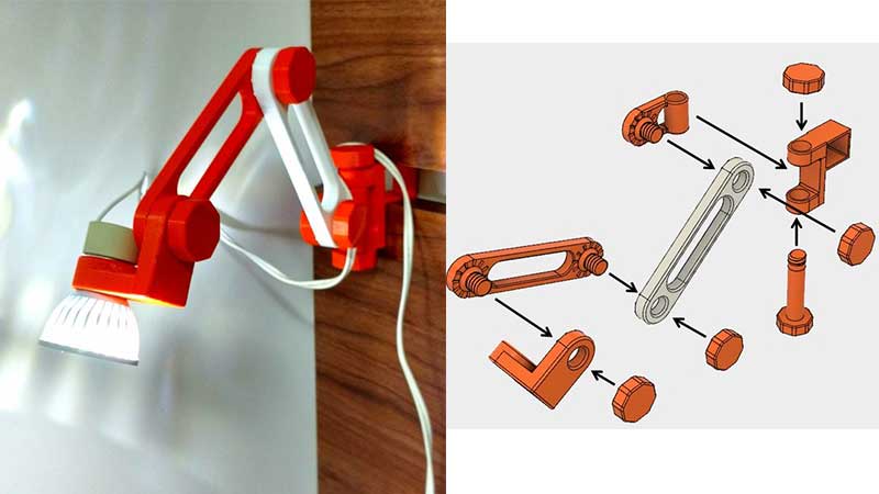 3D Printed Lamp Even Prints The Nuts And Bolts | Hackaday