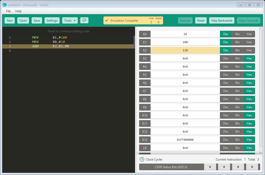Learning ARM Assembly With VisUAL | Hackaday