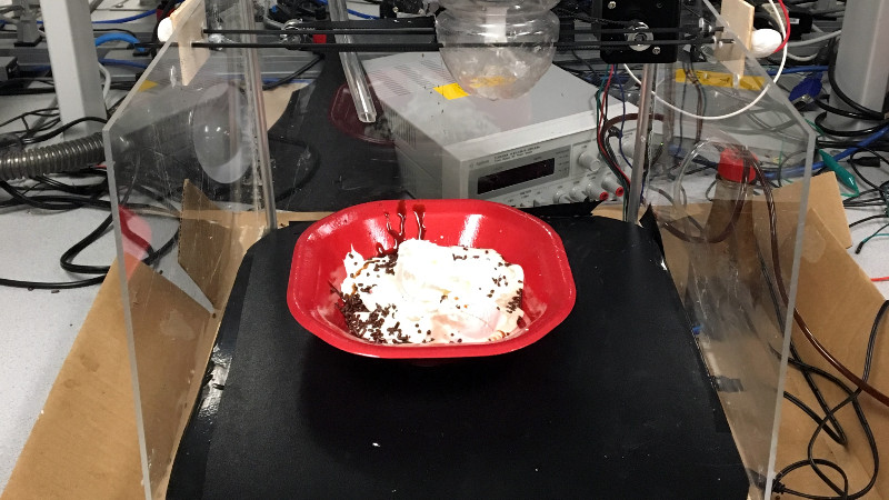 An Automated Ice Cream Topper For The Ultimate In Zero Effort Desserts | Hackaday