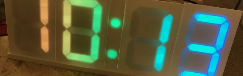 Color Changing Clock Uses PCB Digits | Hackaday