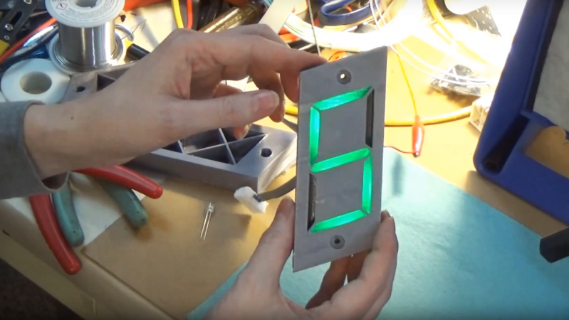 This Big, Bright Seven-Segment Display Is 3D-Printable | Hackaday