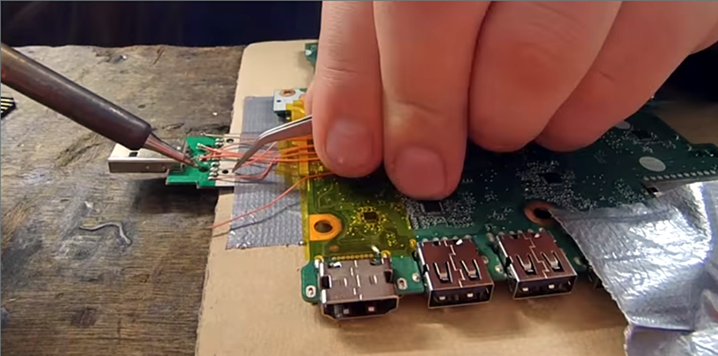 Soldering Saves Data From Waterlogged Laptop | Hackaday
