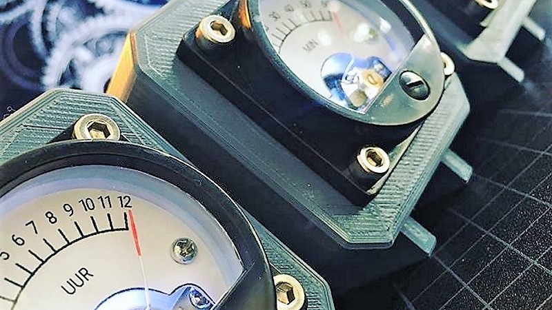 Analog Meters Become A Clock For Father S Day Hackaday