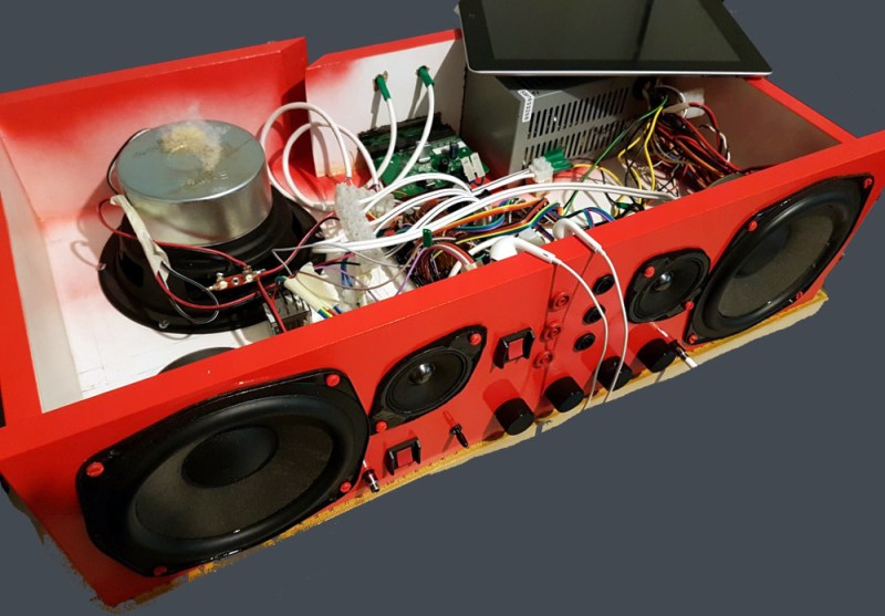 An Upcycled Speaker Box With Hidden Features | Hackaday