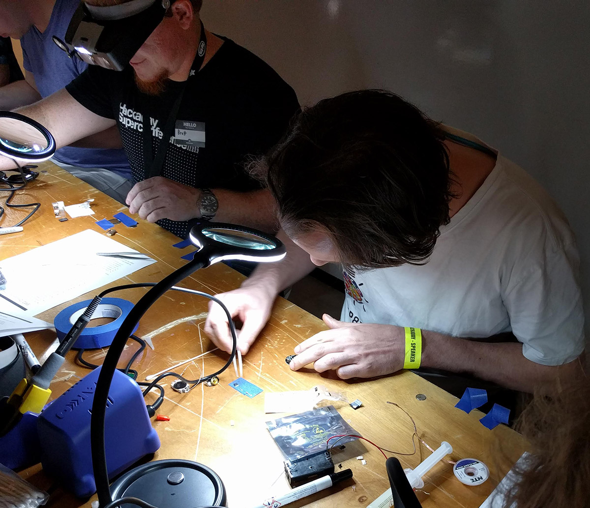 Competitive Soldering Gets Heated At Hackaday Superconference | Hackaday