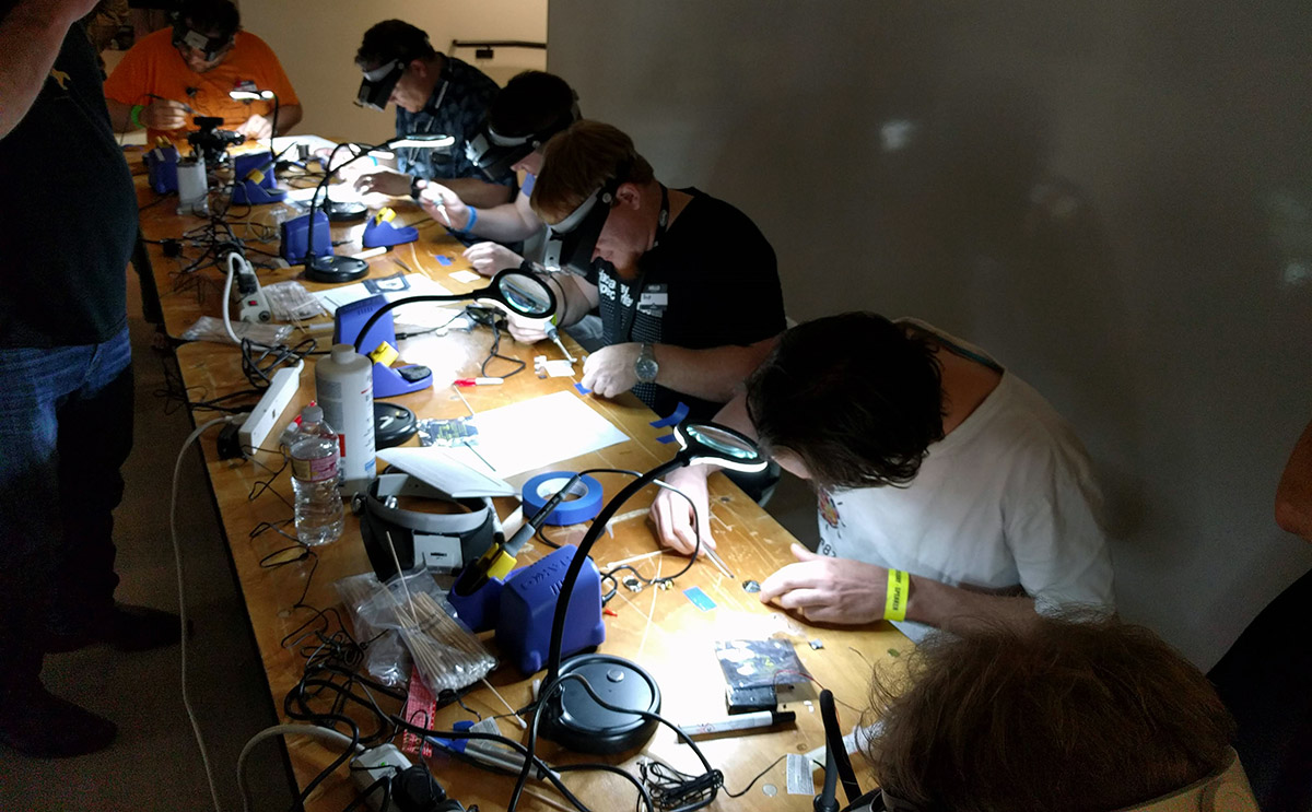 Competitive Soldering Gets Heated At Hackaday Superconference | Hackaday