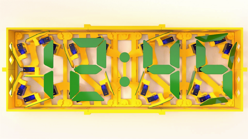Dozens Of Servos Flip The Segments Of This 3D-Printed Digital Clock ...