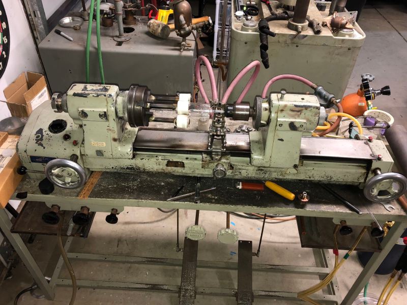 Manual-tube-sealing-on-lathe | Hackaday