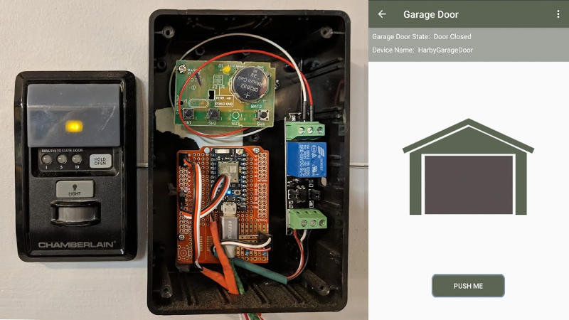 State Machine Controls Garage Door Over The Internet | Hackaday