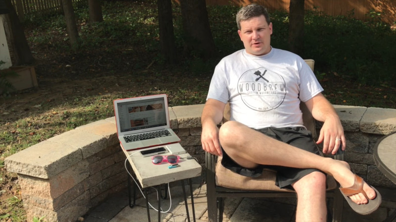 Concrete Table Even Includes A USB Hub | Hackaday