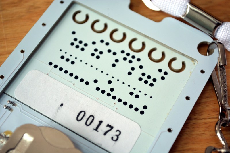 Cyphercon-badge-semiphore-plate-back | Hackaday