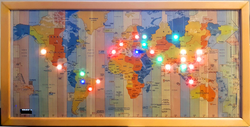 How-To: Mapping Server Hits With ESP8266 And WS2812 | Hackaday