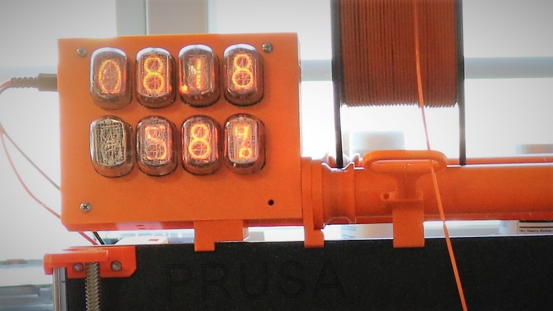 Old Nixie Display Rides Again As 3D-Printer Filament Meter | Hackaday