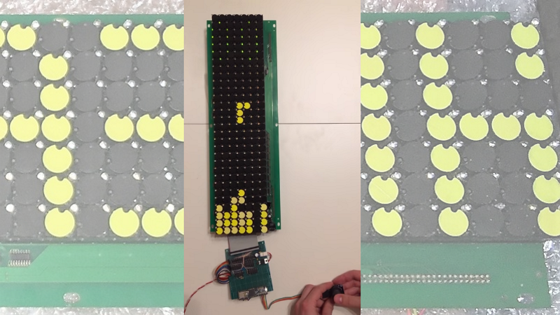 The Clickiest Game Of Tetris You’ll Ever Play, On A Flip-Dot | Hackaday