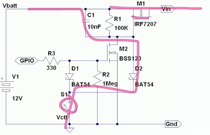 Latching Switch Circuit Diagram