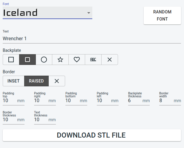 3D Printable Nameplates From Your Web Browser | Hackaday