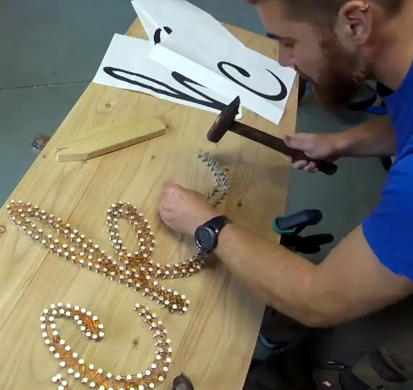 Wire Wrapping Skills Put To Use For Sign Making | Hackaday