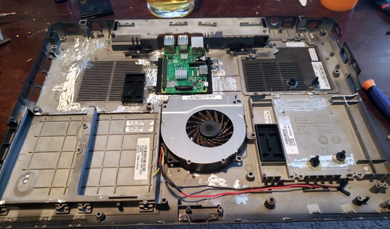 Old Laptop Gets New Lease On Life With Raspberry Pi | Hackaday