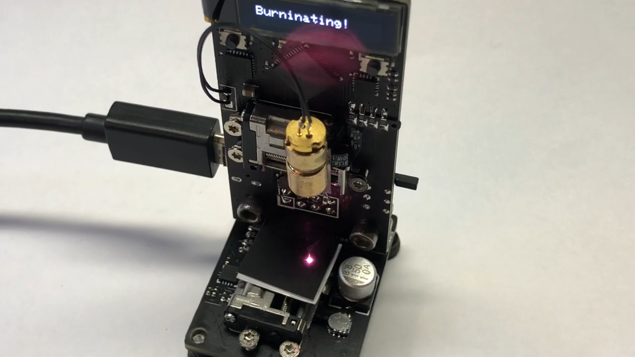 Tiny Laser Cutter Puts Micro Steppers To Work | Hackaday