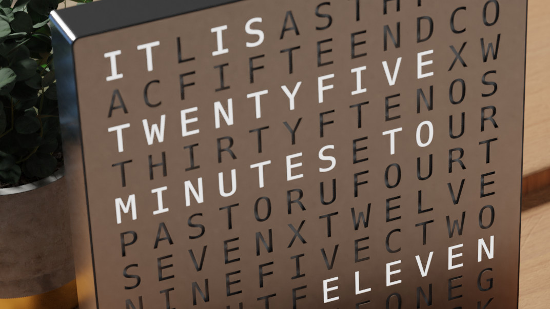 A Word Clock You Don’t Have To Actually Build To Enjoy | Hackaday