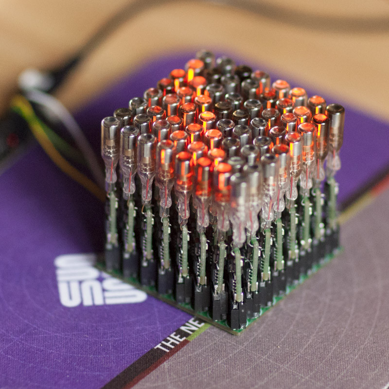 384 Neon Bulbs Become Attractive Display | Hackaday