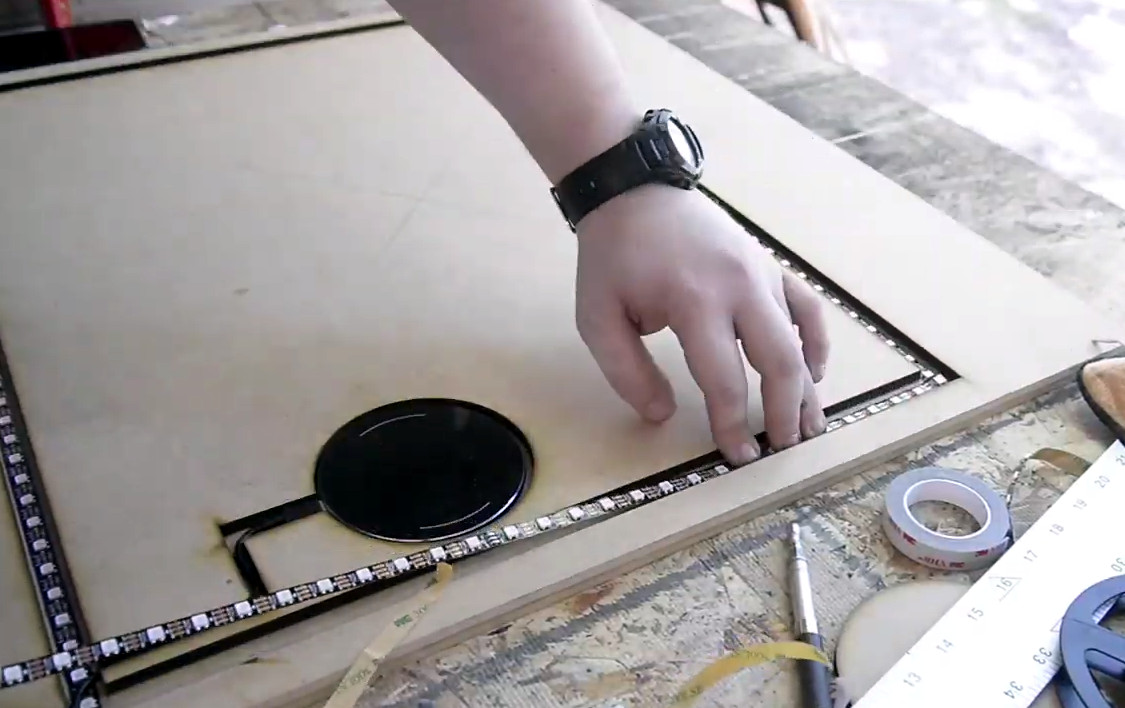 Laser Cutting Your Way To An RGB LED Table | Hackaday