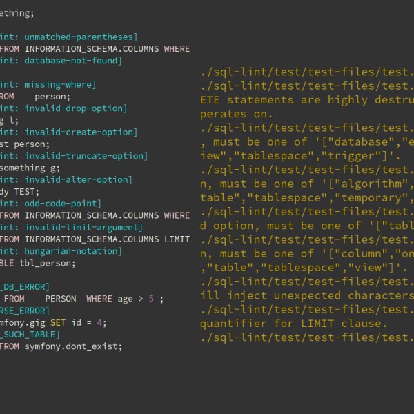 Get Your Sql Statements Right The First Time With Sql Lint Hackaday