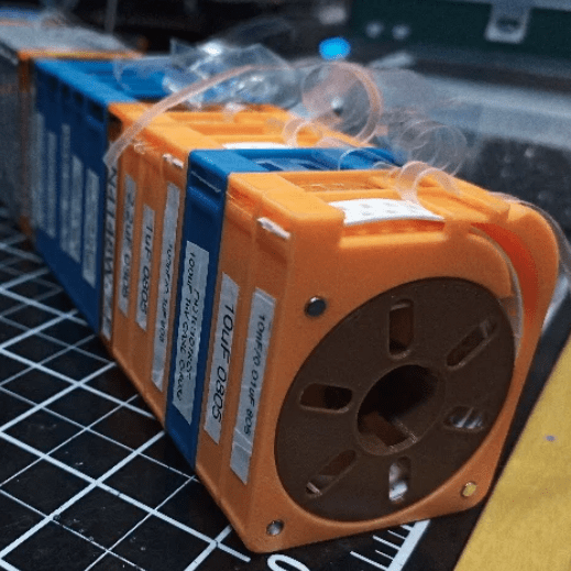 Spare SMD Storage, With Stacking SMT Tape Reels | Hackaday