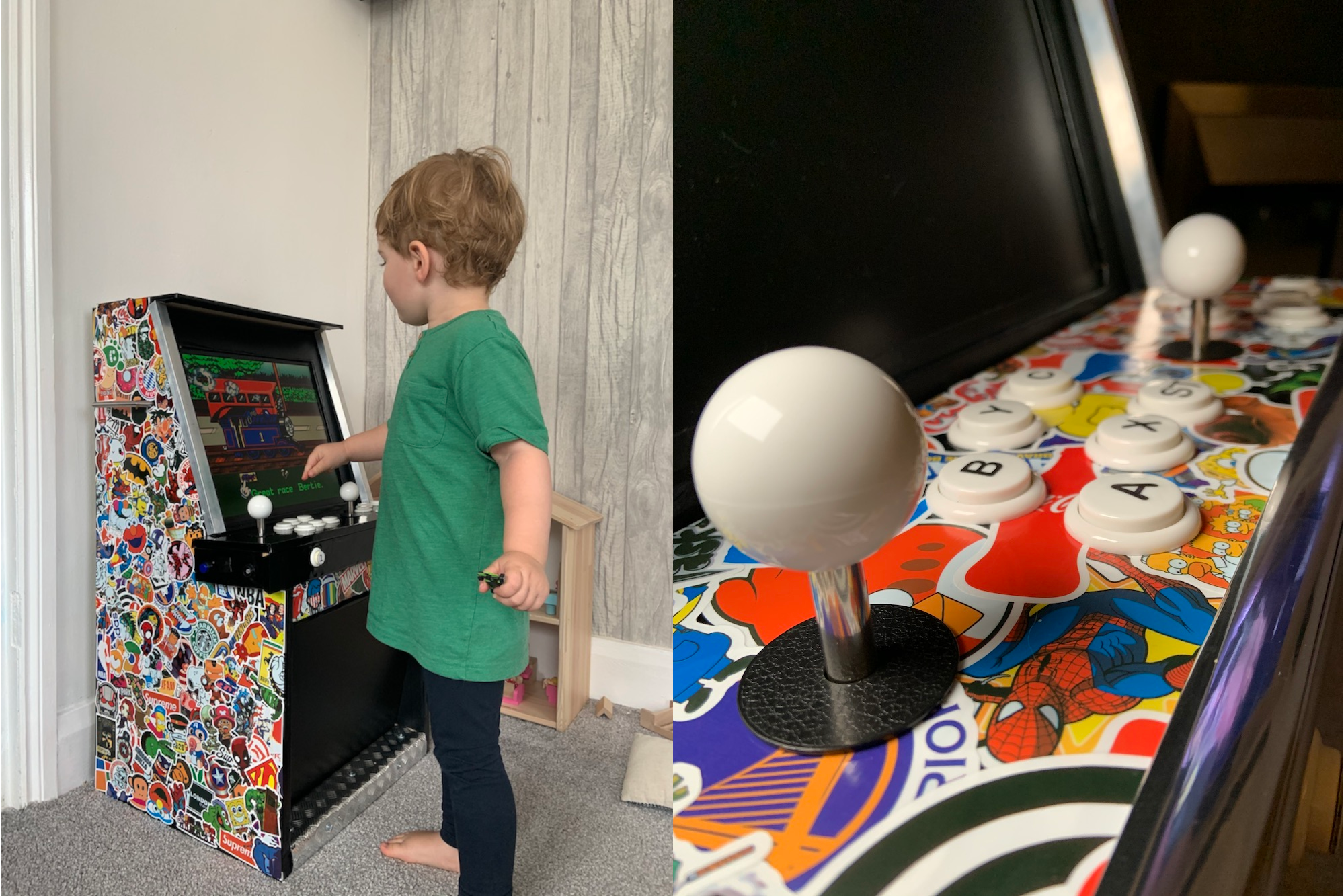 Toddler Arcade Cabinet Is A Stand-Up Job | Hackaday