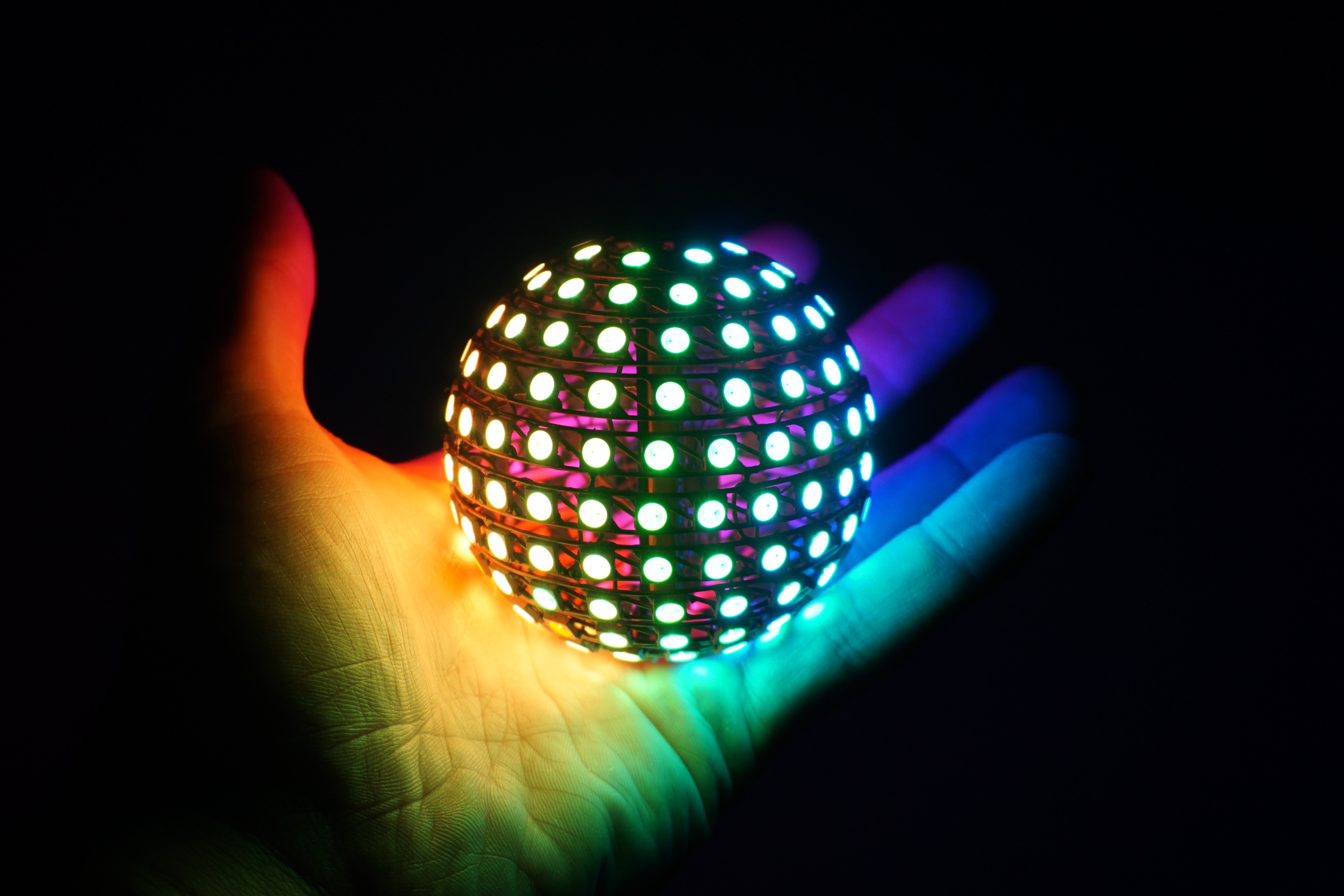 Circuit-sculpture-RGB-orb | Hackaday