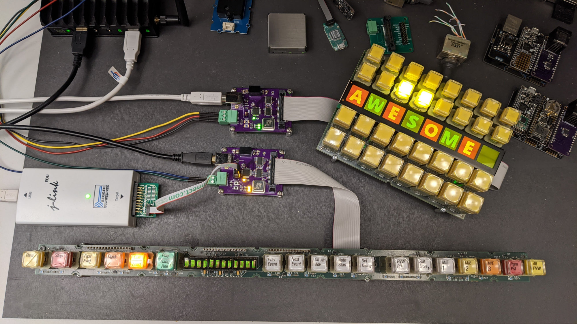 Taking Over The Amazing Control Panel Of A Vintage Video Switcher | Hackaday