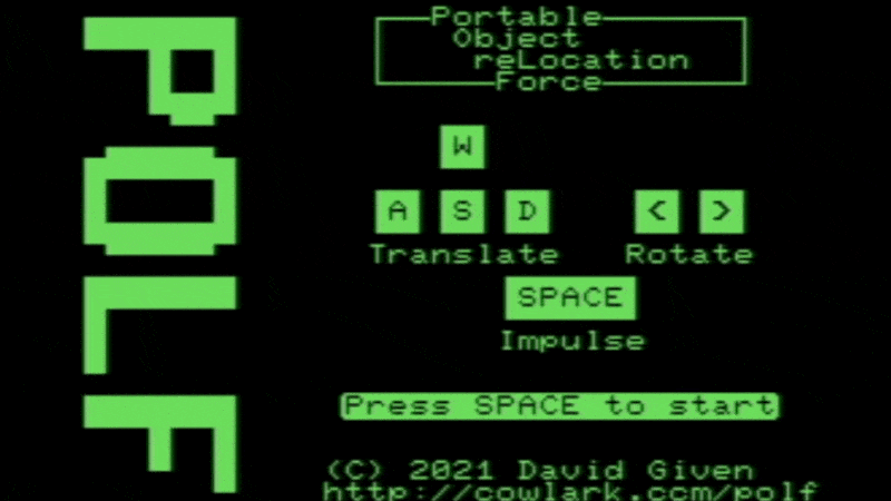 POLF: Retro 3D Game Uses Only A Character Display | Hackaday