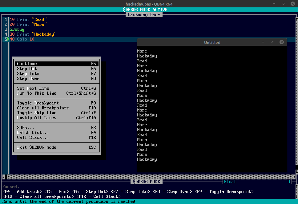 QB64 Hits Version 2.0, Gets Enhanced Debugging | Hackaday