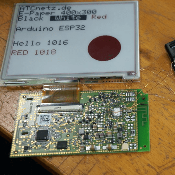Driving Three-Color E-Paper Pricetags With An Arduino | Hackaday