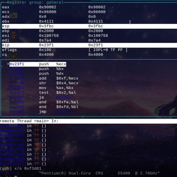 Debugging And Analyzing Real Mode 16 Bit X86 Code With Fresh Bread