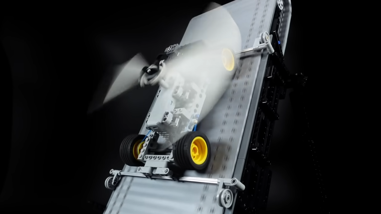 What Does It Take For A LEGO Car To Roll Downhill Forever? | Hackaday