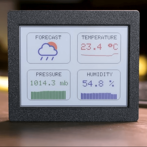 Esp32 Weather Station Looks Great With Color E Paper Display Hackaday
