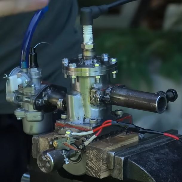 A Two-Stroke Engine Made From Scratch Using Basic Hardware Store Parts ...
