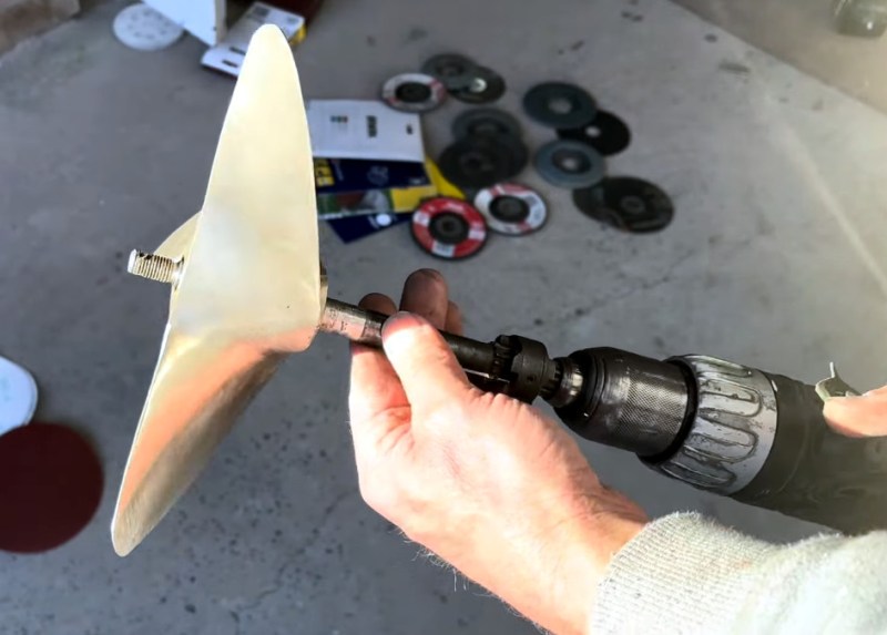 Brass Propeller Gets Impressive Hand Trimming | Hackaday