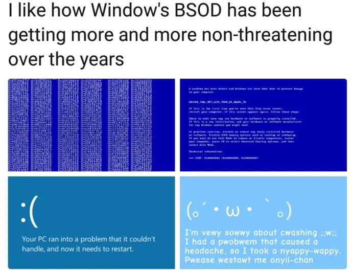 Screens Of Death: From Diagnostic Aids To A Sad Emoji | Hackaday