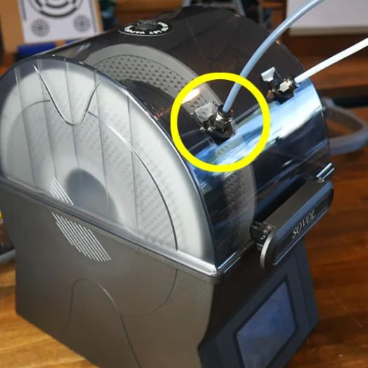 Upgrade Your Filament Dryer With A Swiveling Filament Port | Hackaday