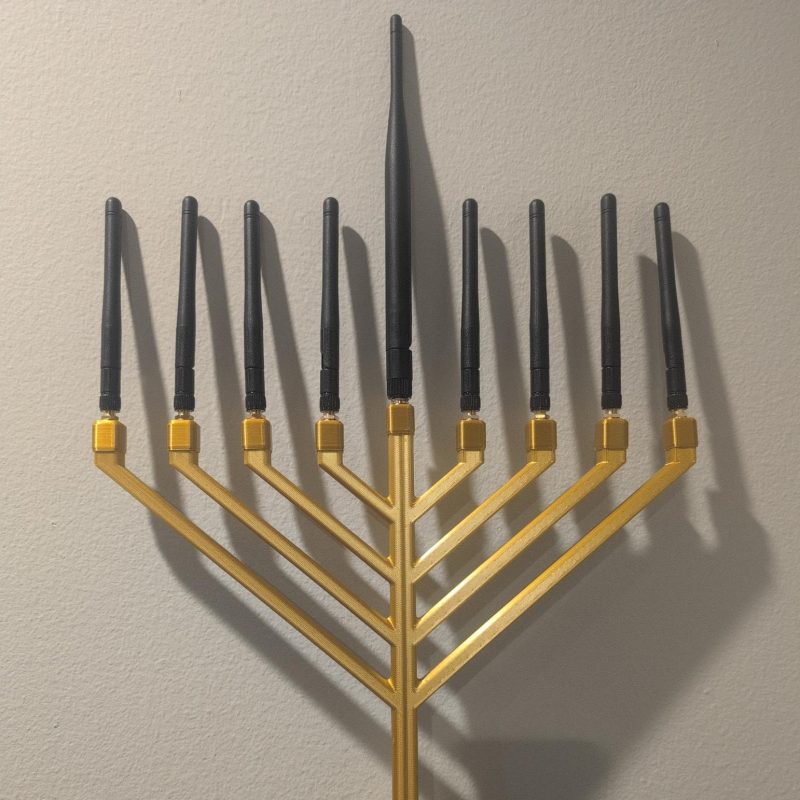 WiFi Menorah For Eight Nights Of Bandwidth | Hackaday