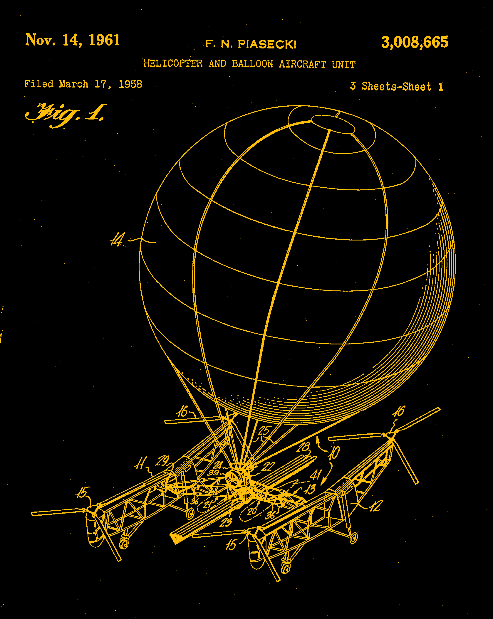 Four Choppers And A Blimp: The Bizarre Piasecki Helistat | Hackaday