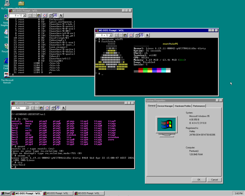 WSL9x: Add A Linux Subsystem To Your Windows 9x | Hackaday
