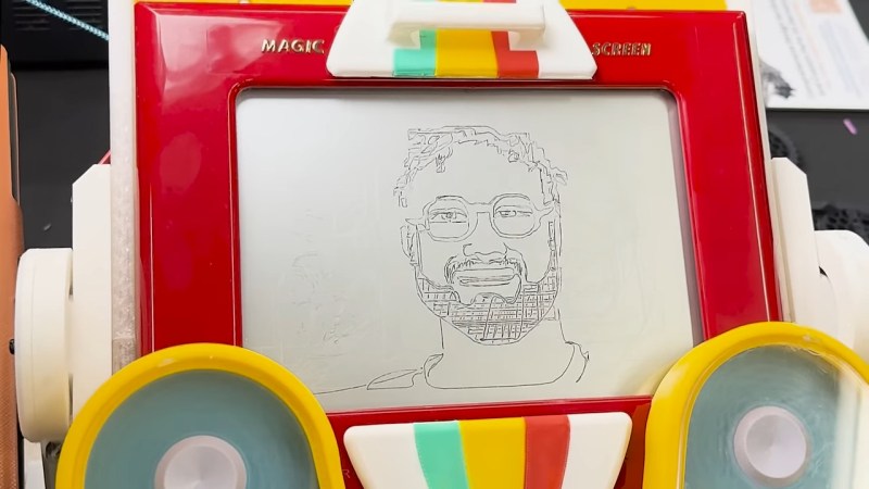 Drawing Videos On An Etch-a-Sketch | Hackaday