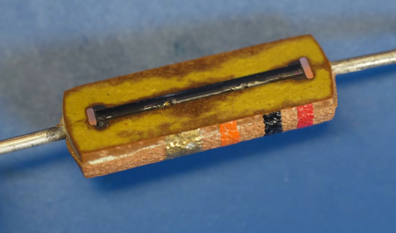 Autopsy Of A Failed Vintage Carbon Resistor | Hackaday